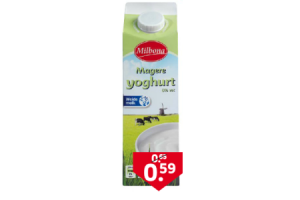 Milbona magere yoghurt €0,59 - Beste.nl
