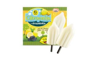 Citroenijs met dropstokje €1,99 - Beste.nl